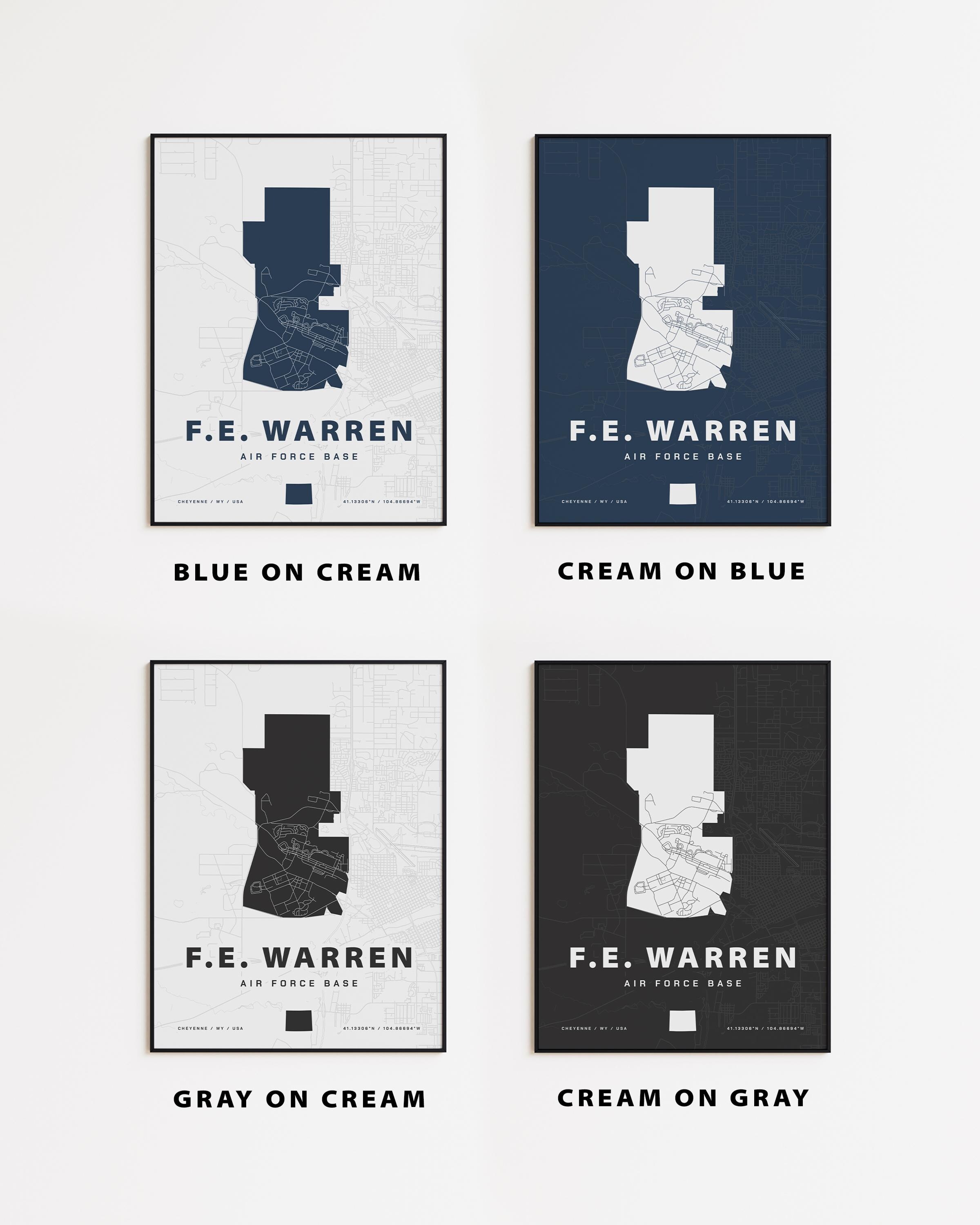 F.E. Warren Air Force Base Map Print - Etsy