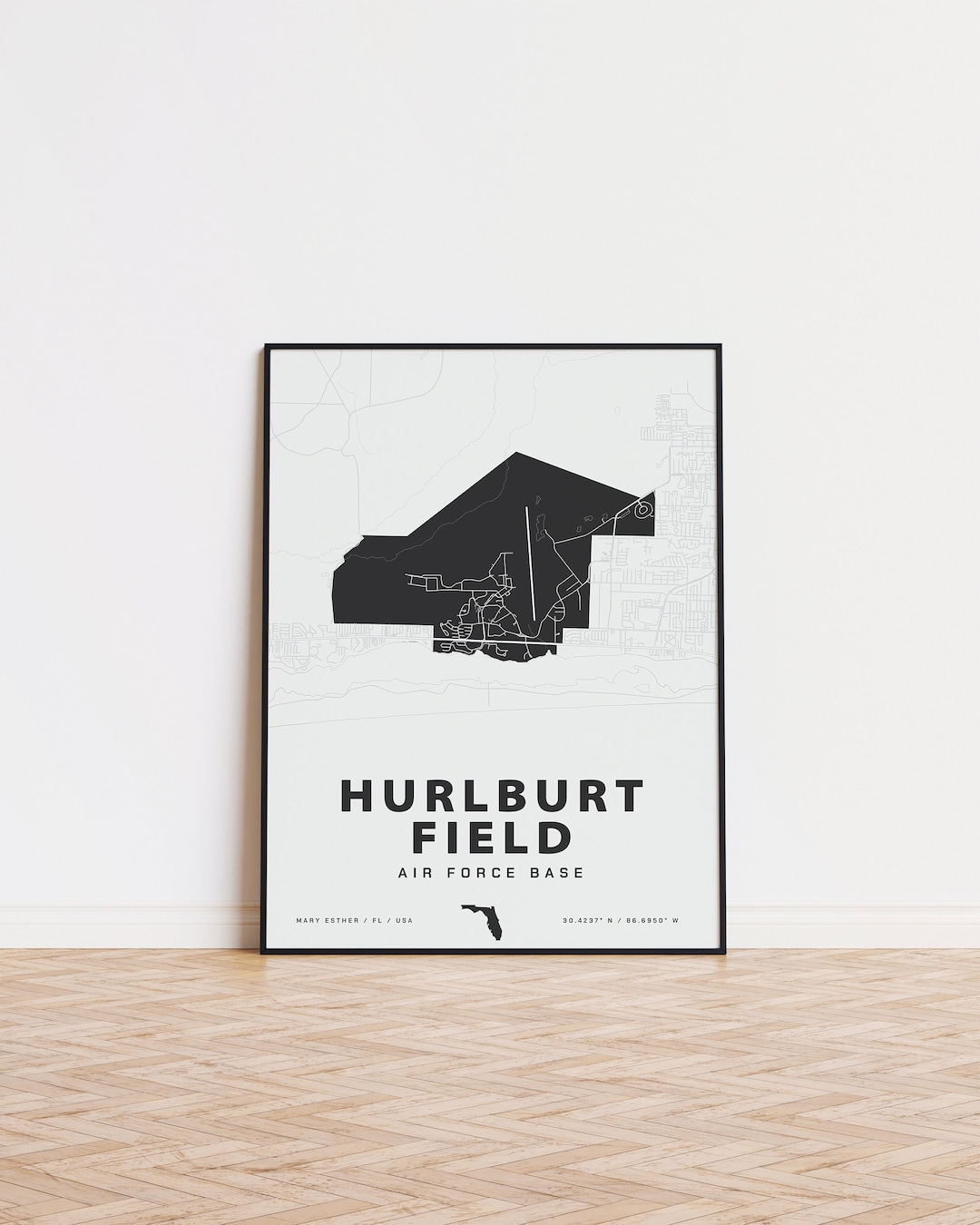 Hurlburt Field Air Force Base Map Print - Etsy