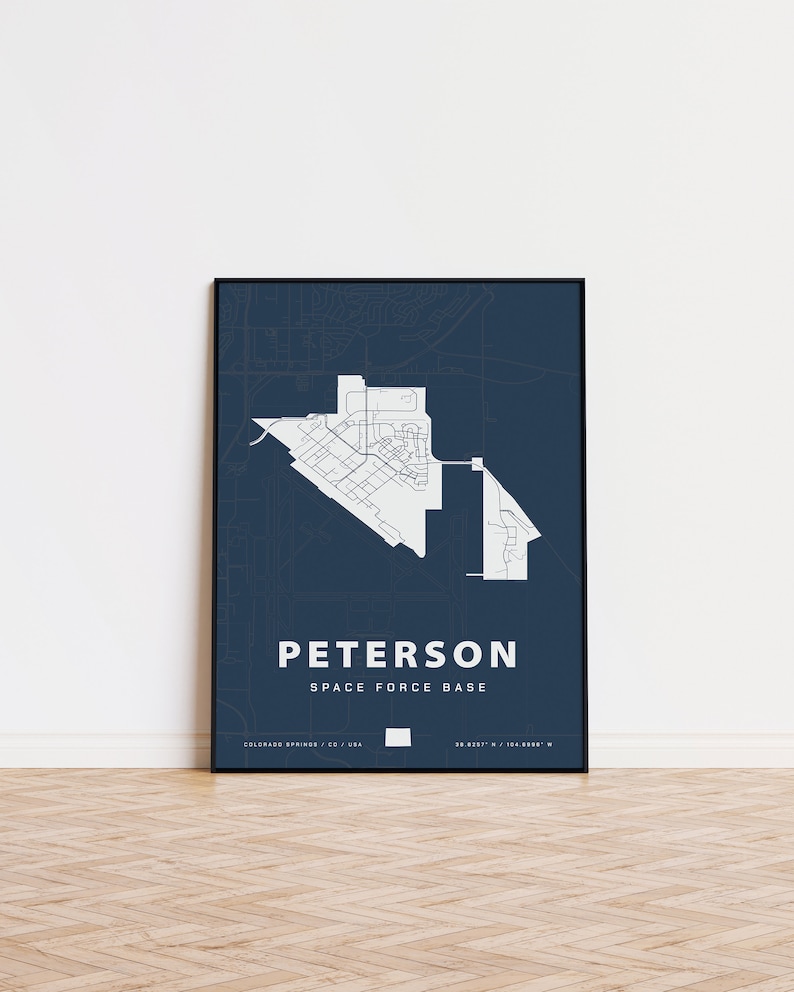 Peterson Space Force Base Map Print - Etsy