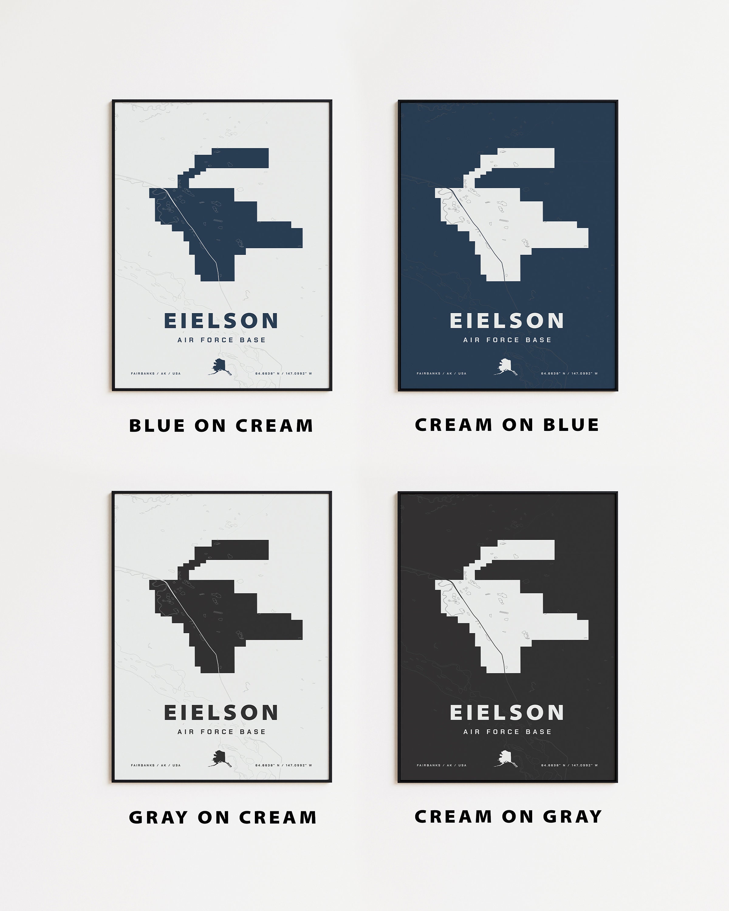 Eielson Air Force Base Map Print - Etsy