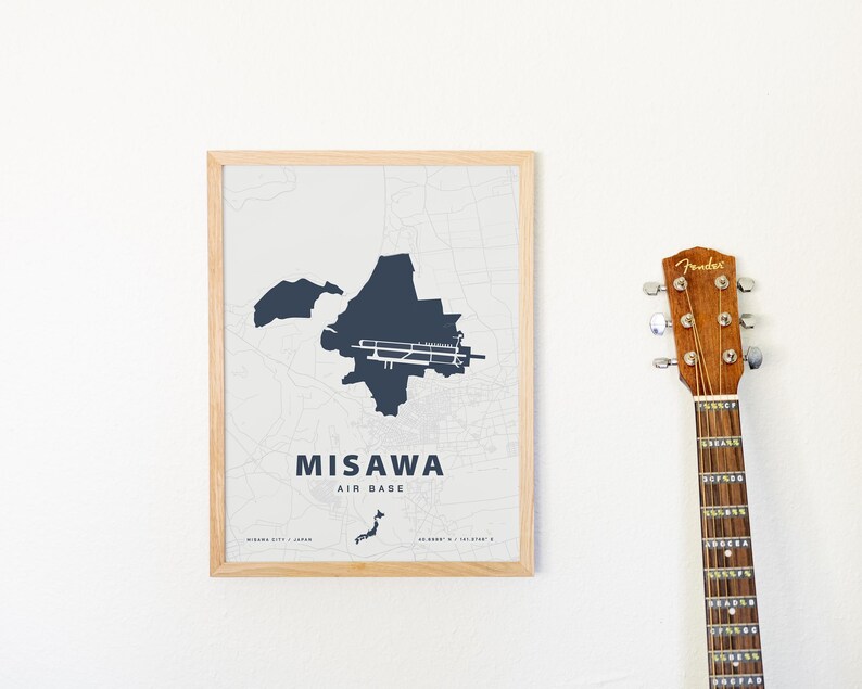 Misawa Air Base Map Print - Etsy