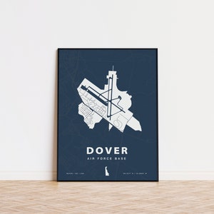 Dover Air Force Base Map Print - Etsy