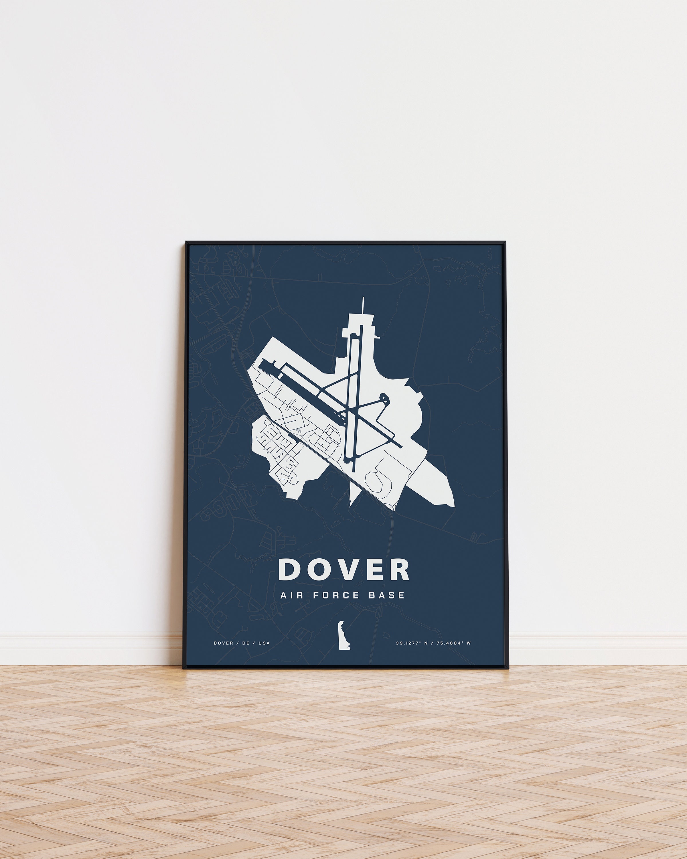 Dover Air Force Base Map Print - Etsy