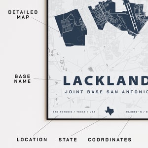 Lackland Air Force Base Map Print - Etsy