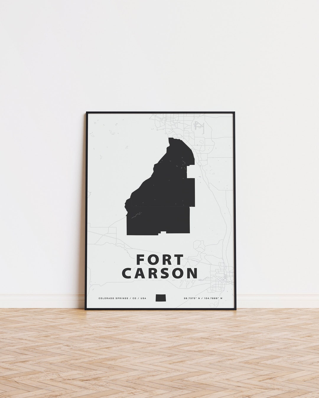 Fort Carson Map Print | U.S. Army - Etsy