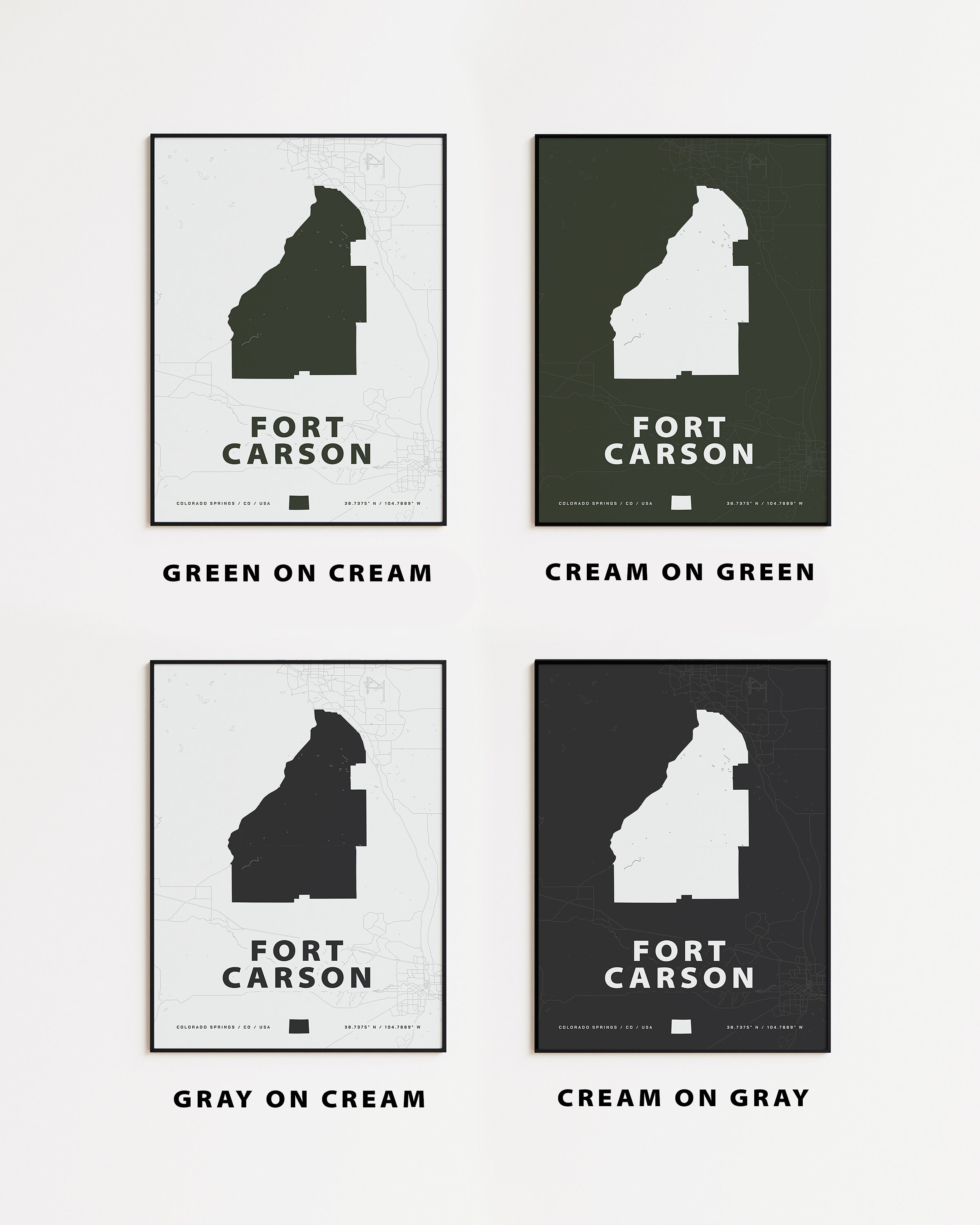 Fort Carson Map Print U.S. Army - Etsy