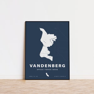 Vandenberg Space Force Base Map Print - Etsy