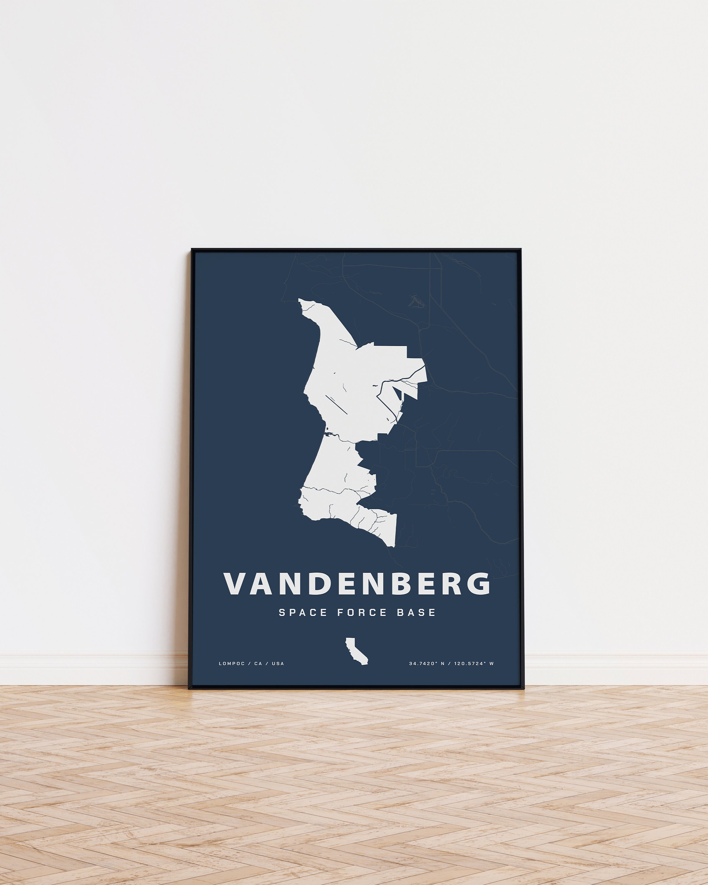 Vandenberg Space Force Base Map Print - Etsy