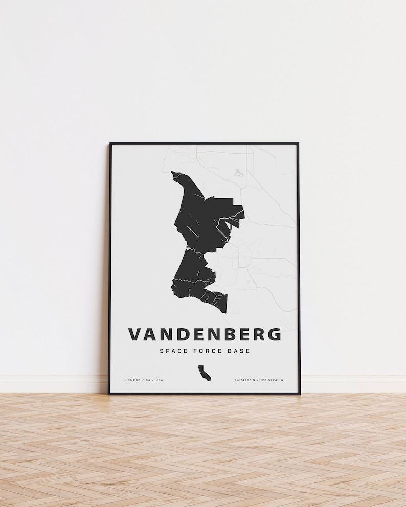 Vandenberg Space Force Base Map Print - Etsy