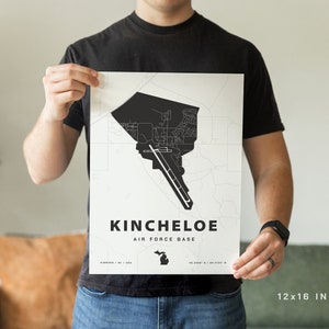 Kincheloe Air Force Base Map Print - Etsy