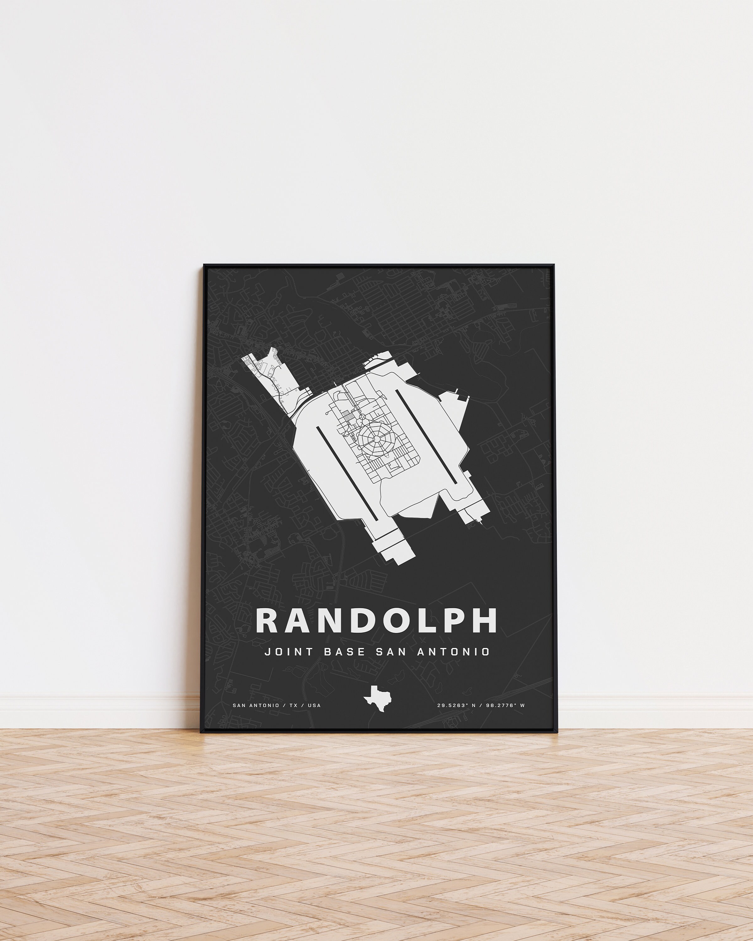 Randolph Air Force Base Map Print - Etsy