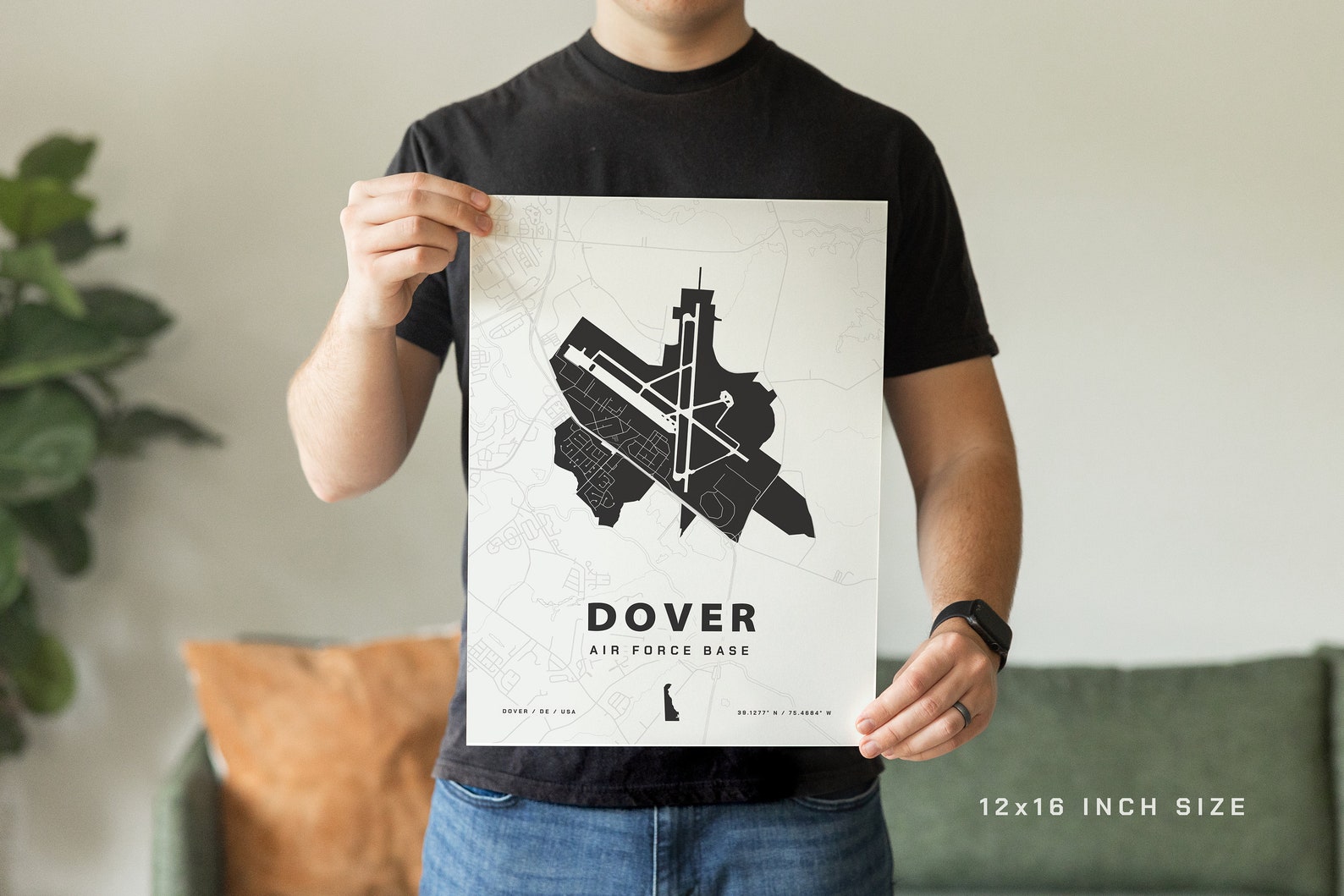 Dover Air Force Base Map Print - Etsy