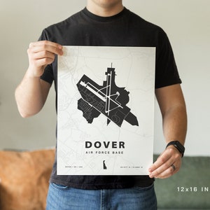 Dover Air Force Base Map Print - Etsy