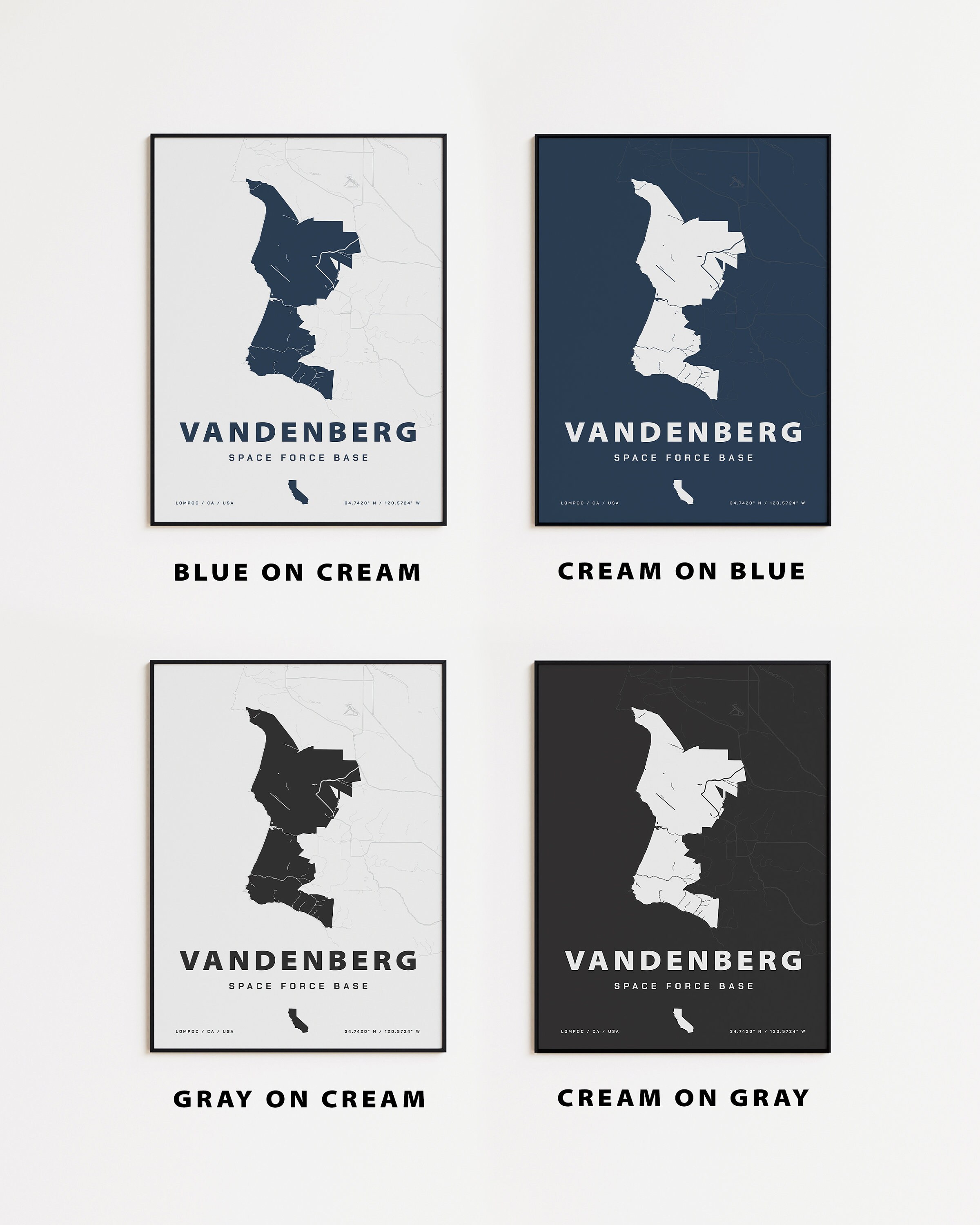 Vandenberg Space Force Base Map Print - Etsy