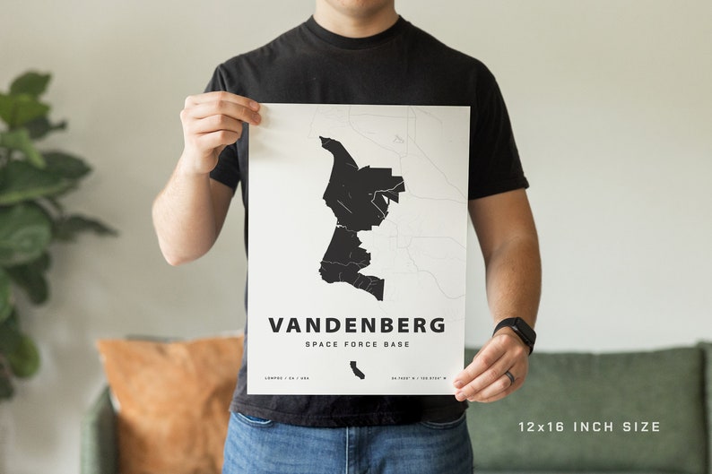 Vandenberg Space Force Base Map Print - Etsy