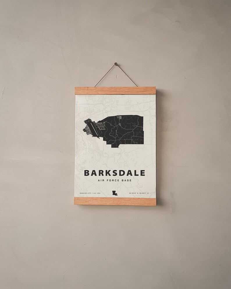 Barksdale Air Force Base Map Print - Etsy