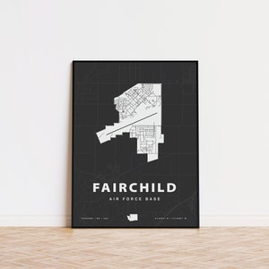 Fairchild Air Force Base Map Print - Etsy