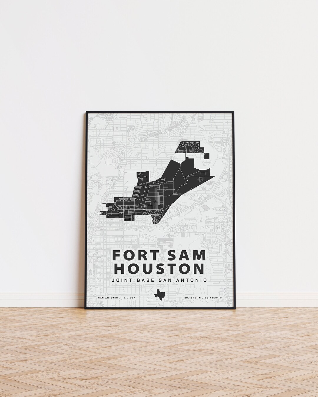 Fort Sam Houston Map Print - Etsy