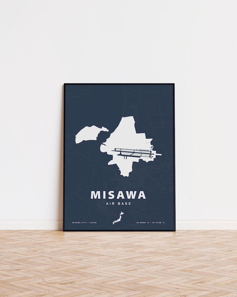 Misawa Air Base Map Print - Etsy