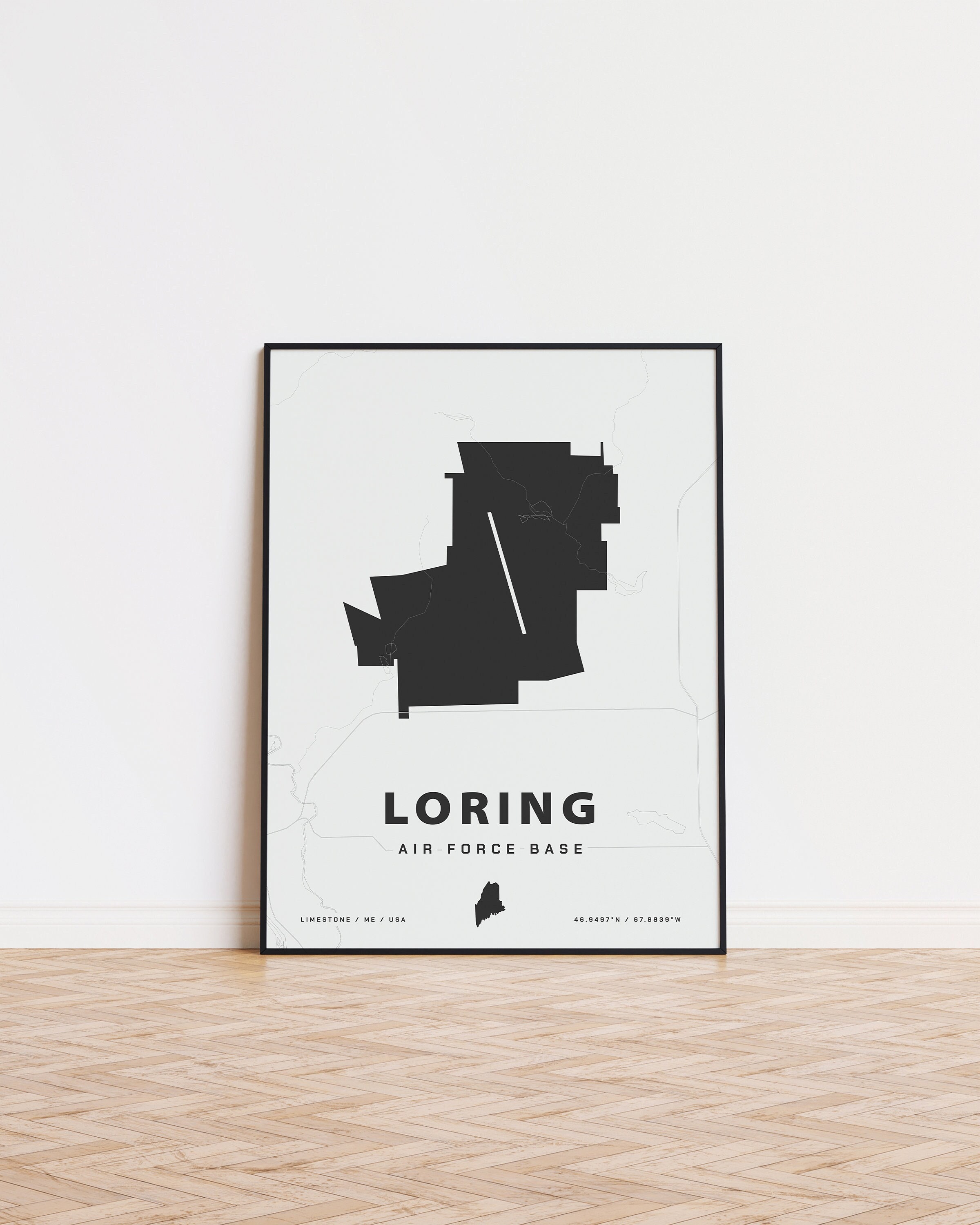 Loring Air Force Base Map Print - Etsy