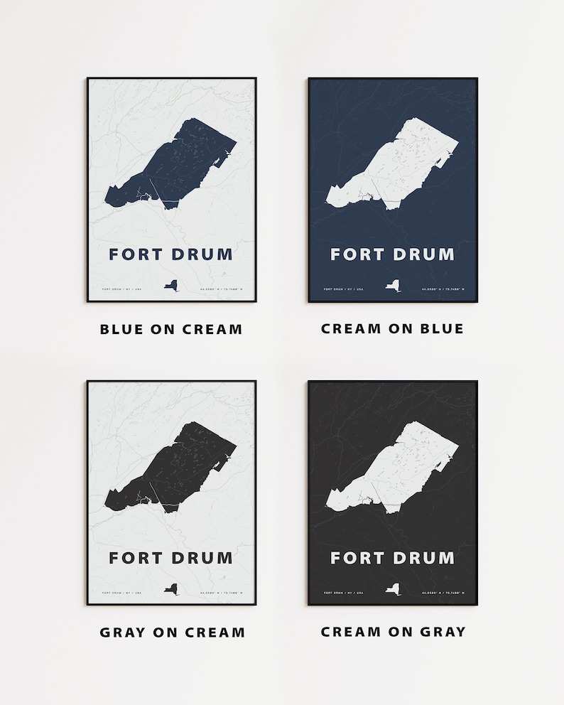 Fort Drum Map Print U.S. Army - Etsy