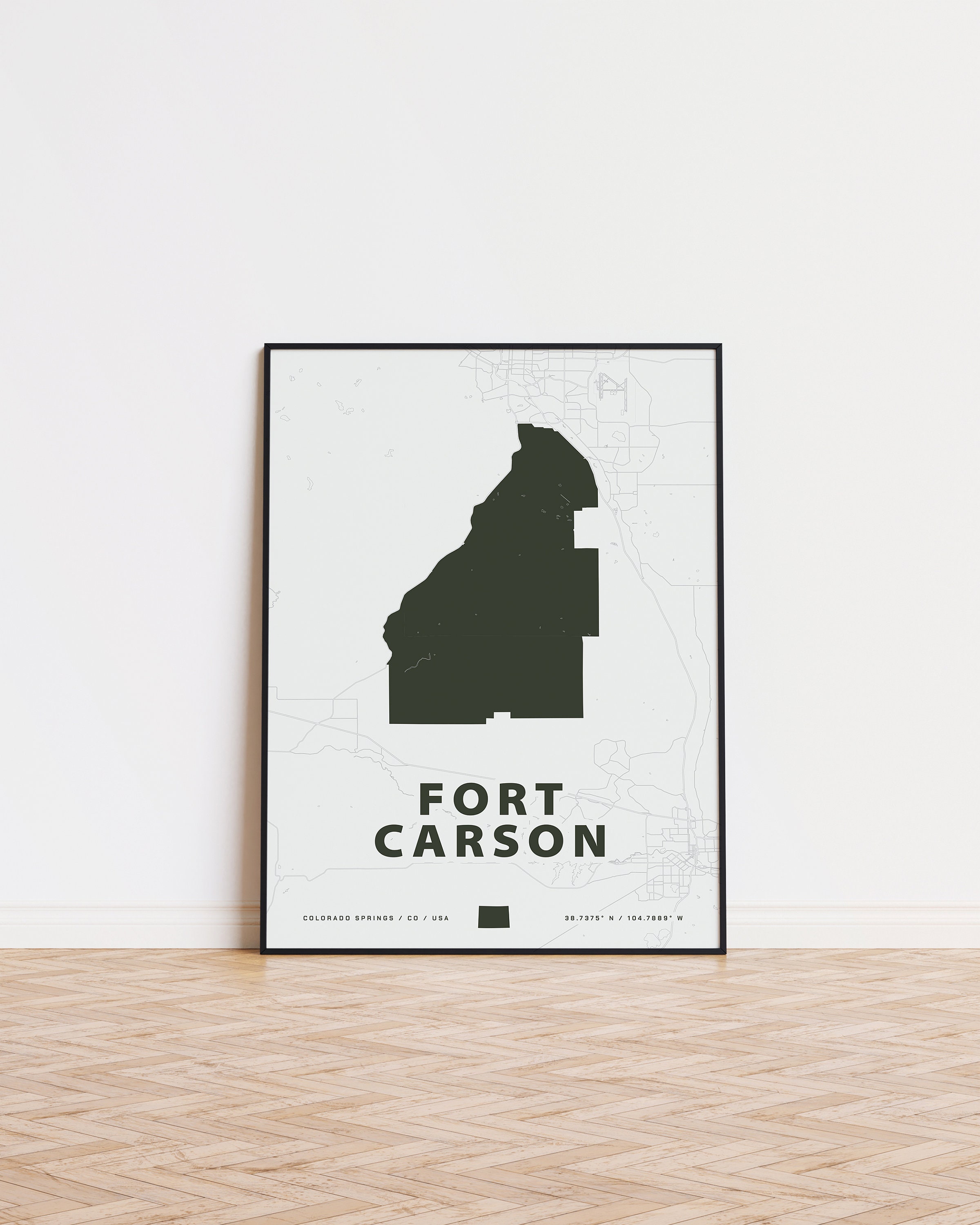 Fort Carson Map Print U.S. Army - Etsy