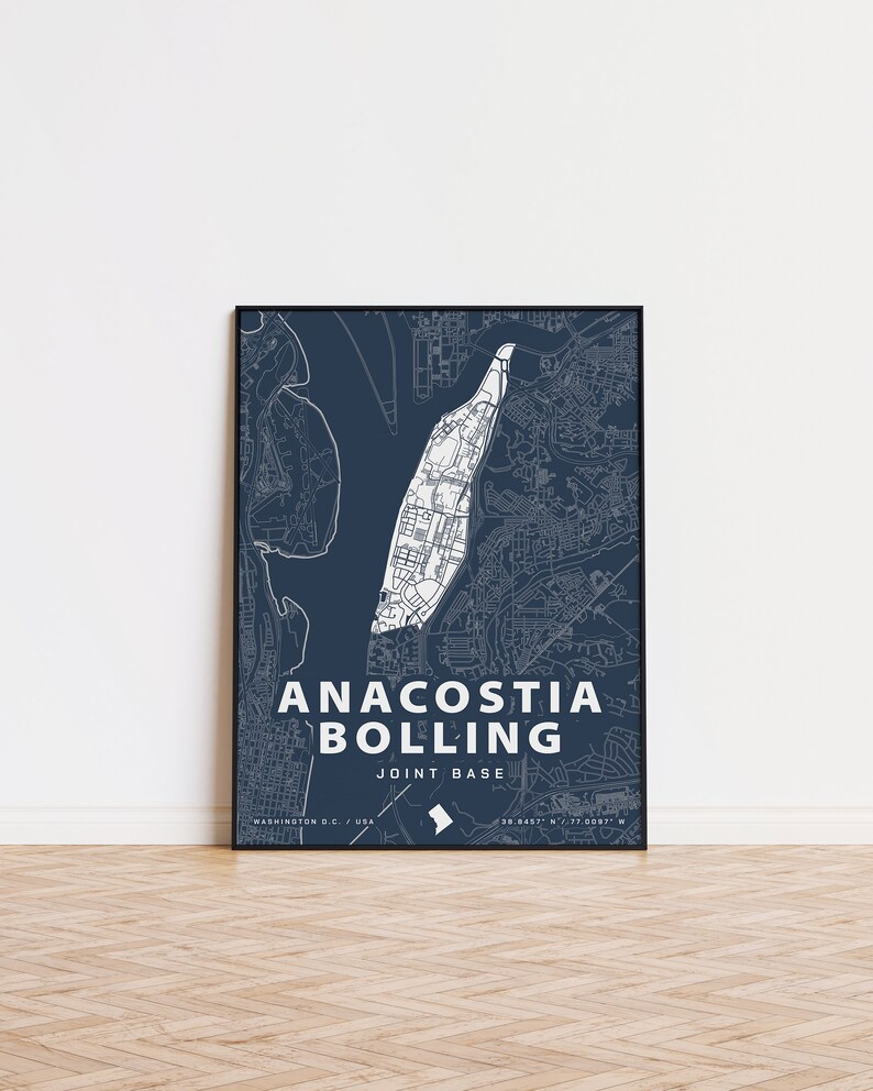 Anacostia-bolling Joint Base Map Print - Etsy