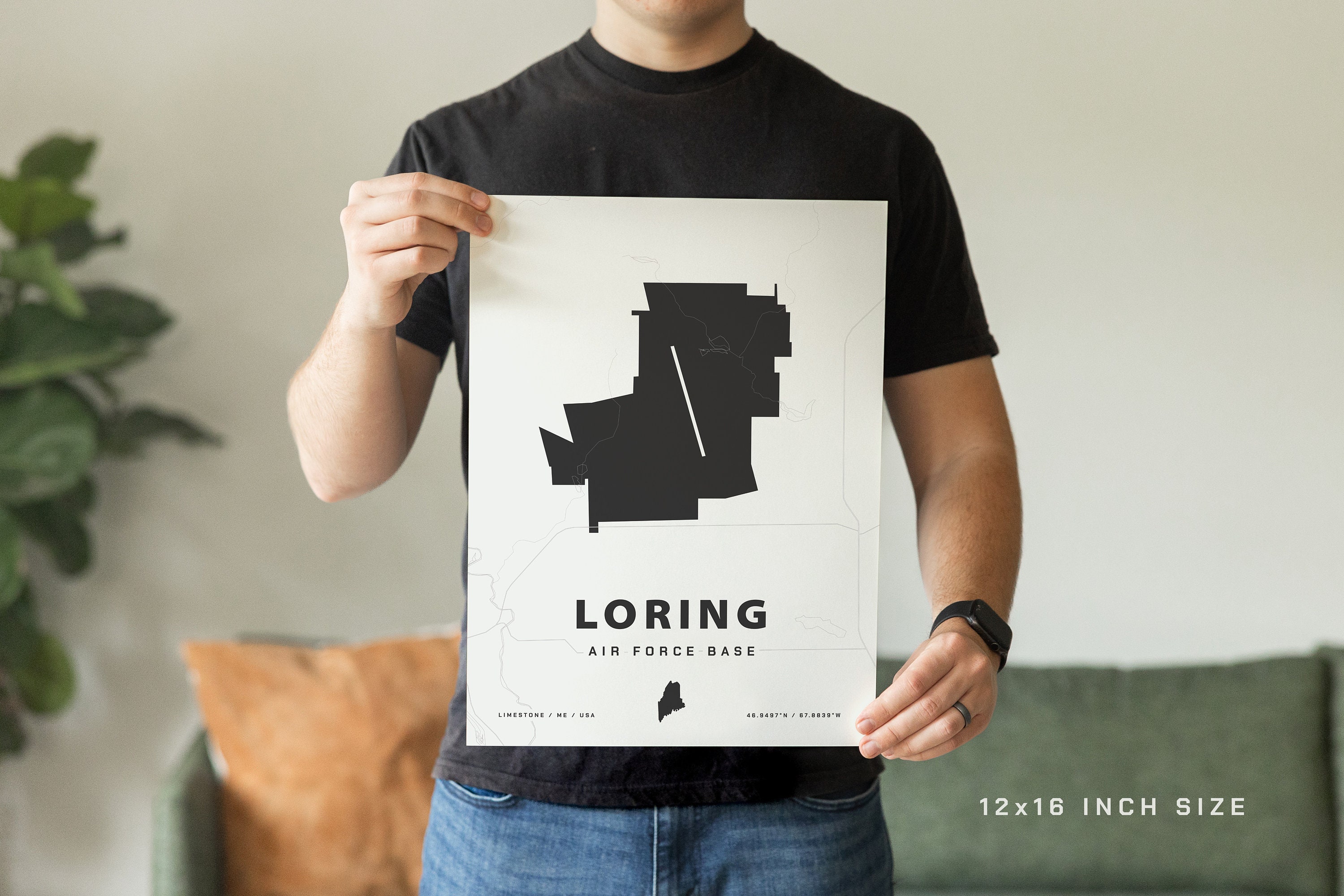 Loring Air Force Base Map Print - Etsy
