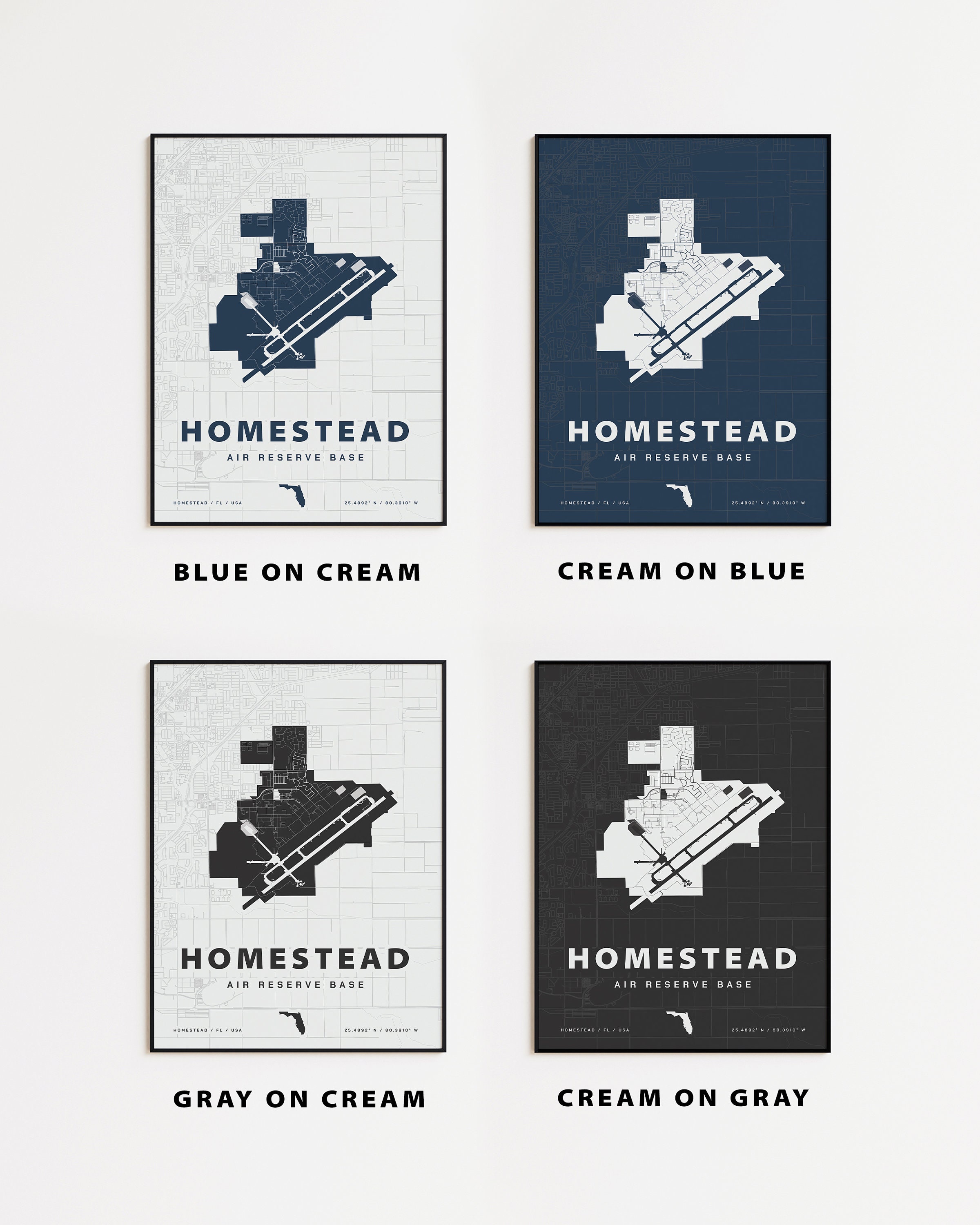 Homestead Air Reserve Base Map Print - Etsy