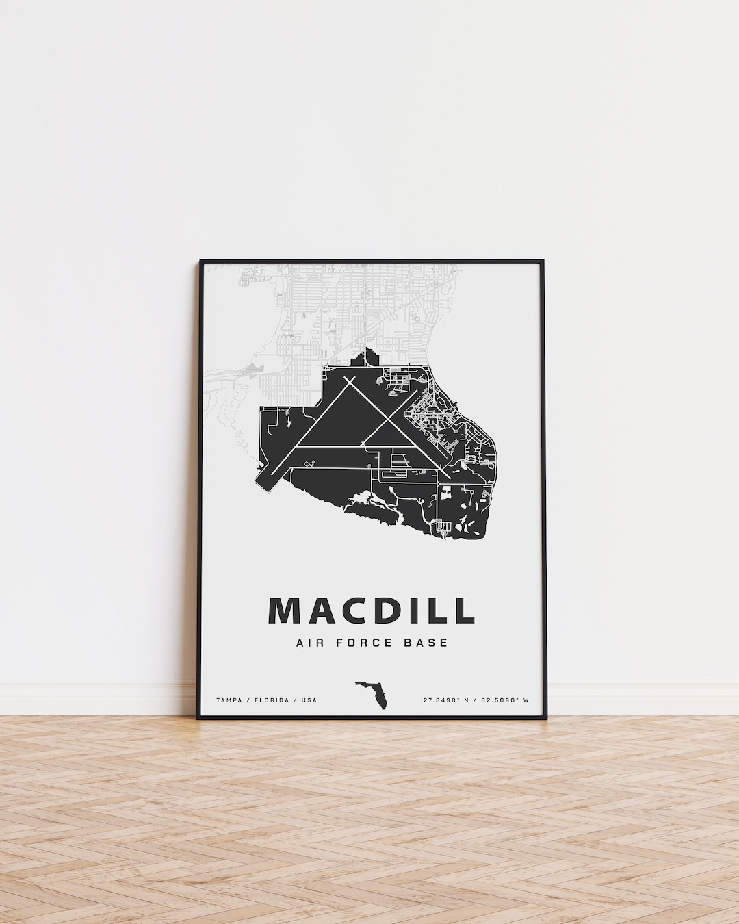 Macdill Air Force Base Map Print - Etsy