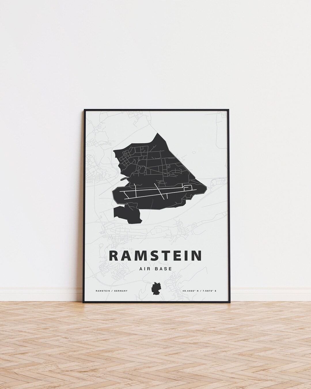 Ramstein Air Base Map Print - Etsy