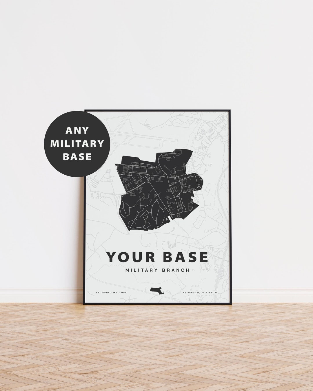 Custom Military Base Map Print - Choose Your Base - Etsy