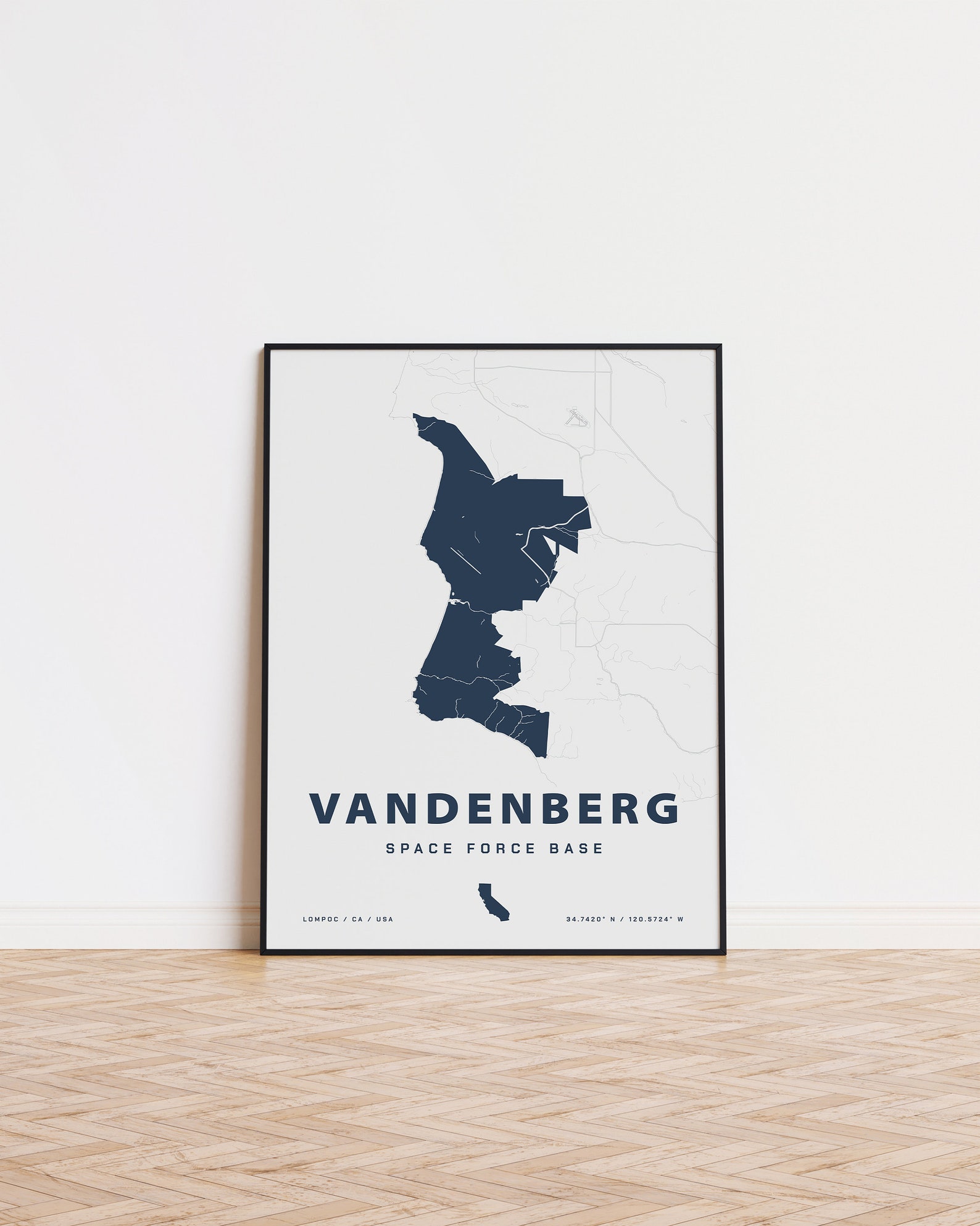 Vandenberg Space Force Base Map Print - Etsy