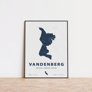 Vandenberg Space Force Base Map Print - Etsy