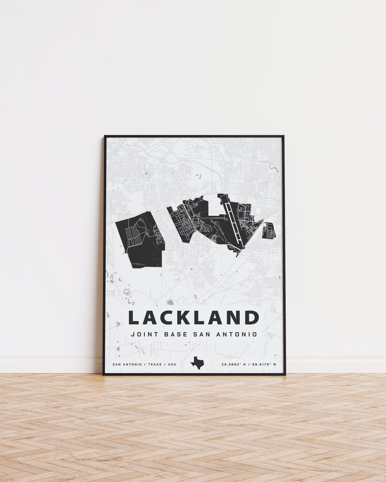 Lackland Air Force Base Map Print - Etsy