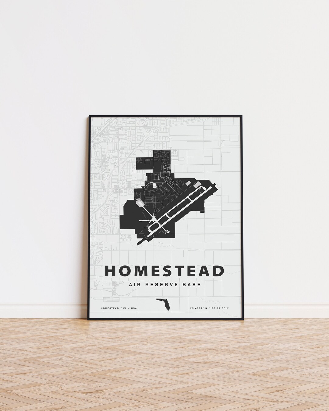 Homestead Air Reserve Base Map Print - Etsy