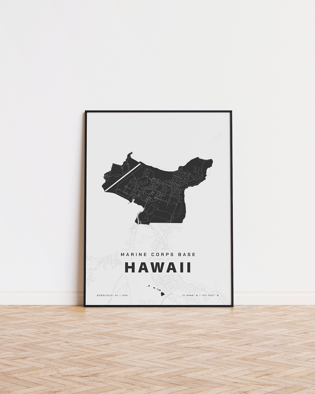 Marine Corps Base Hawaii Map Print - Etsy