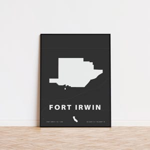 Fort Irwin Map Print | U.S. Army - Etsy