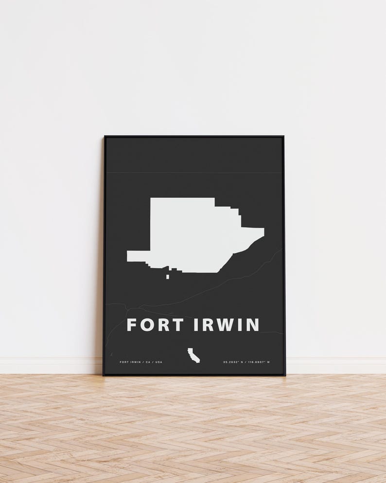 Fort Irwin Map Print | U.S. Army - Etsy