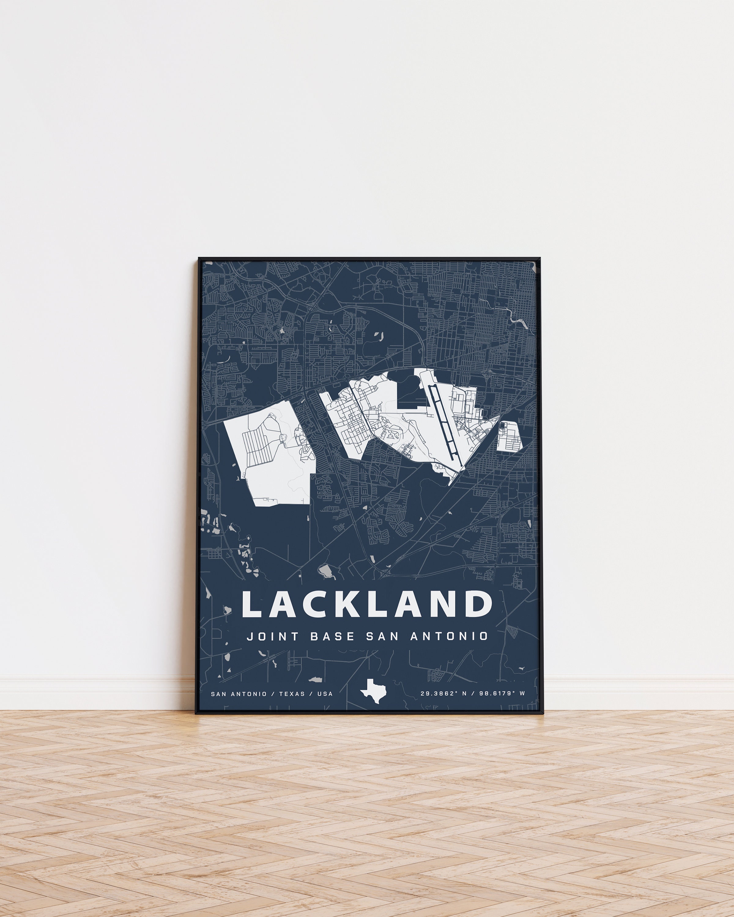 Lackland Air Force Base Map Print - Etsy