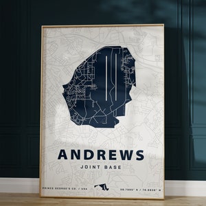 Andrews Joint Base Map Print - Etsy