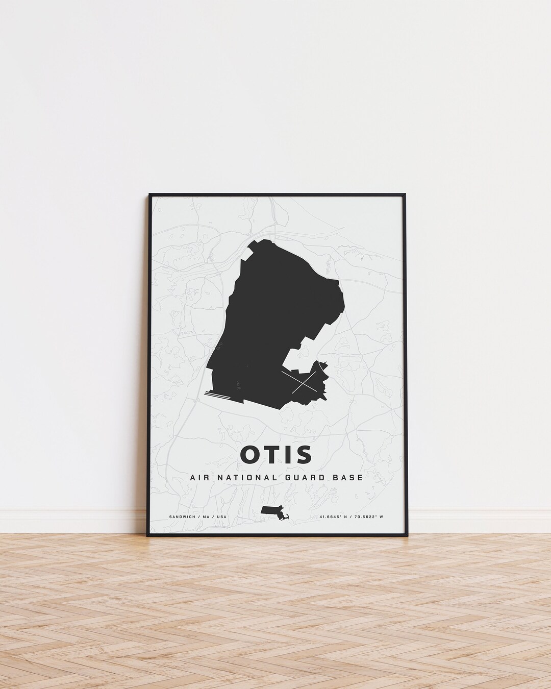 Otis Air National Guard Base Map Print - Etsy