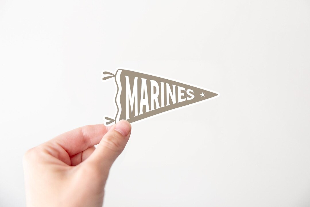 Marines Pennant Vinyl Sticker - Etsy