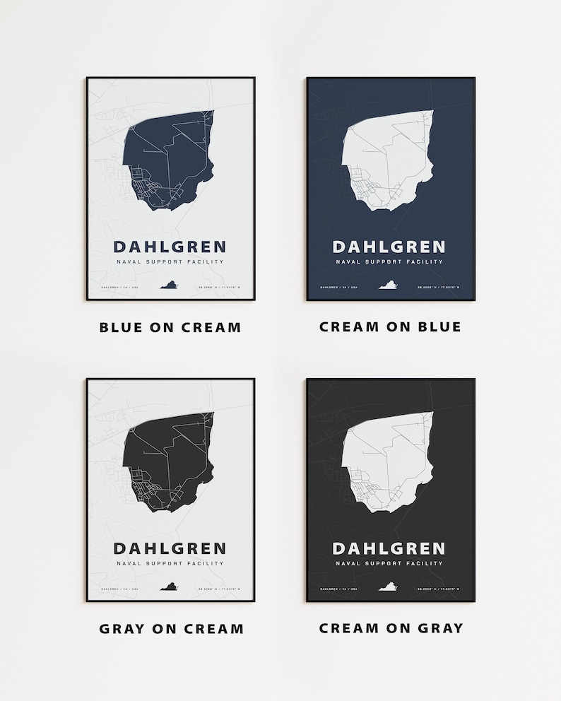 Dahlgren Naval Support Facility Map Print - Etsy
