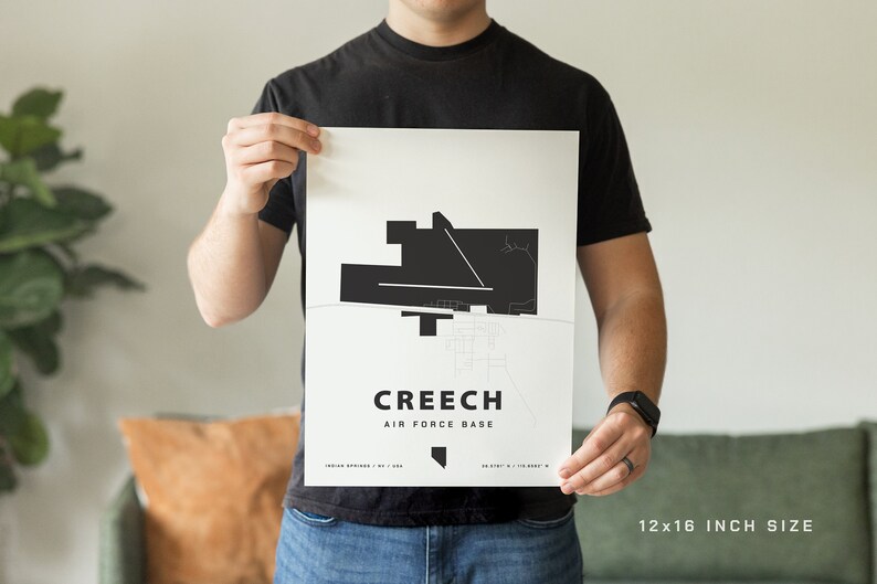 Creech Air Force Base Map Print - Etsy