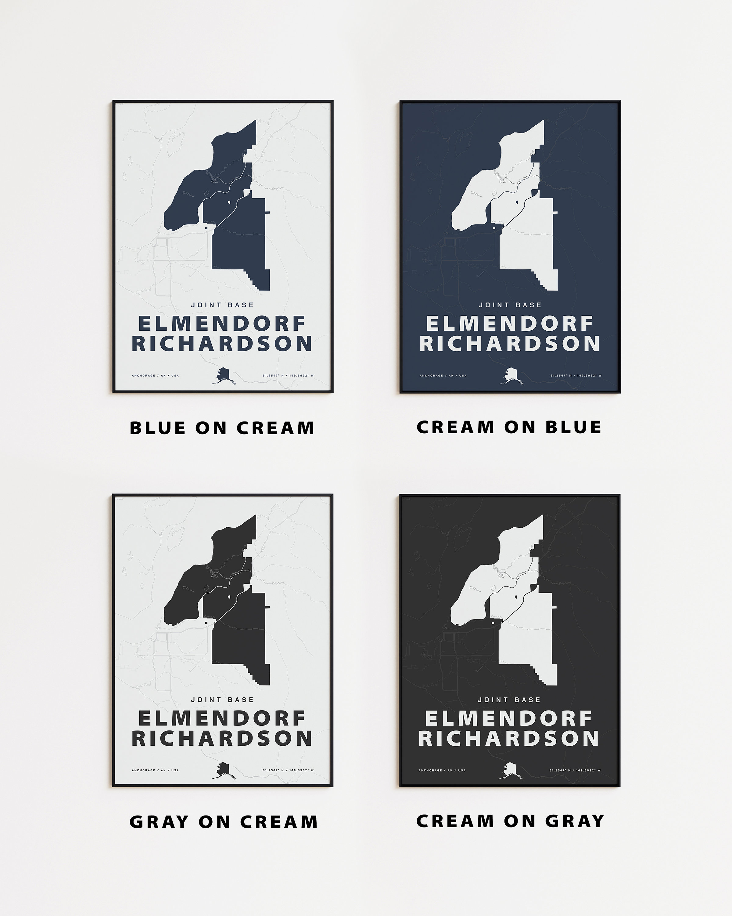 Joint Base Elmendorf-richardson Map Print - Etsy