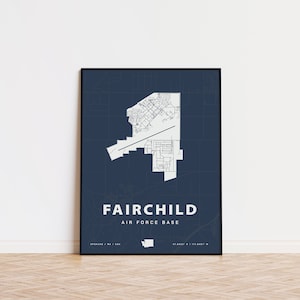 Fairchild Air Force Base Map Print - Etsy