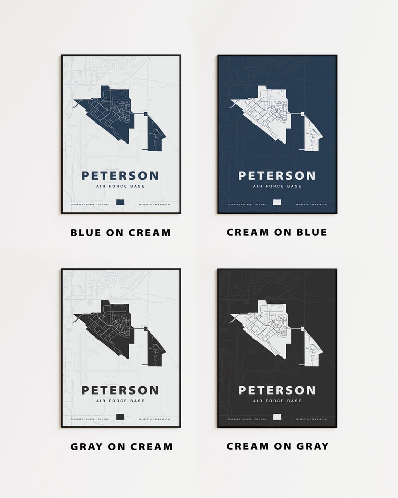 Peterson Air Force Base Map Print - Etsy