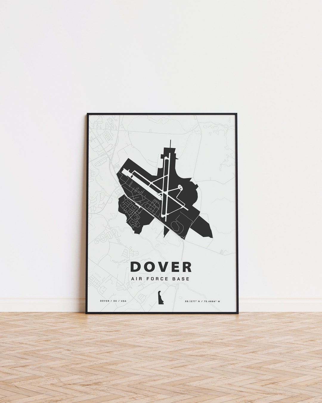 Dover Air Force Base Map Print - Etsy