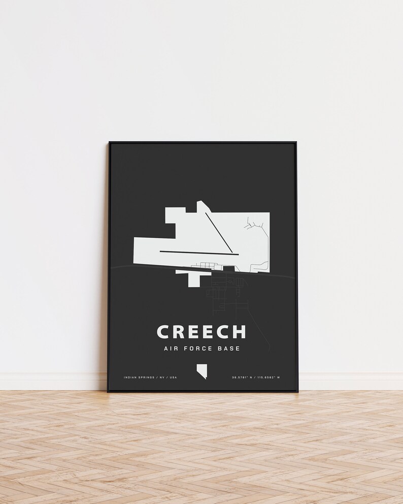 Creech Air Force Base Map Print - Etsy